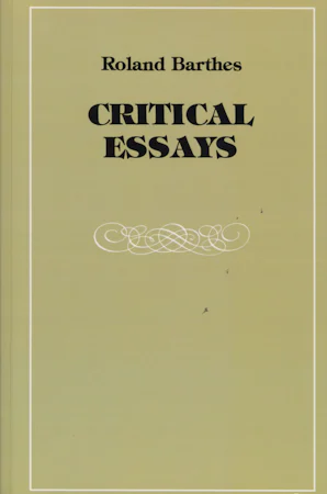 Critical Essays - Northwestern University Press